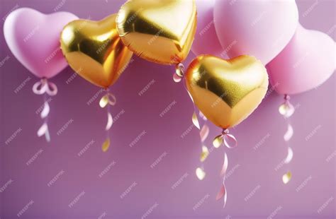 Conjunto De Balões De Ar Foil Conjunto De Balão De Coração De Ouro