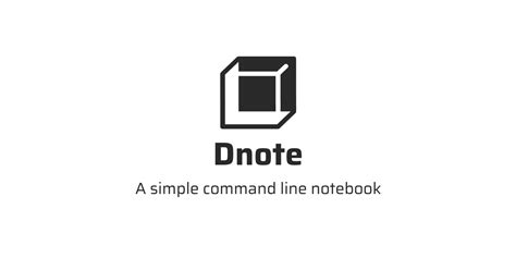 Github Dnotednote A Simple Command Line Notebook