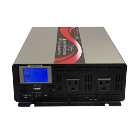4000W Pure Sine Wave Power Inverter 12V 24V 48V DC To 120V AC With LCD