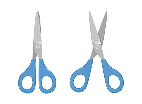 Scissor Icon In Flat Style Cutting Hair Equipment Illustration On