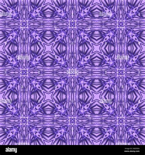 Seamless Abstract Geometric Floral Monochrome Surface Pattern With