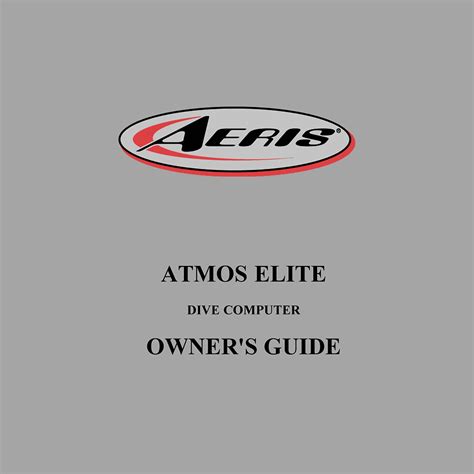 Aeris ATMOS ELITE Dive Computer User Manual