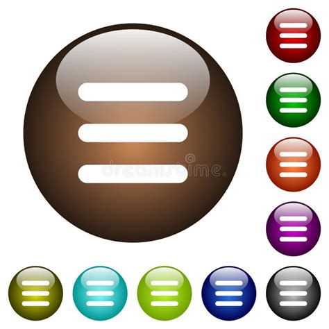 Round Glass Menu Buttons Design Template Stock Vector Illustration Of Click Login 30091970