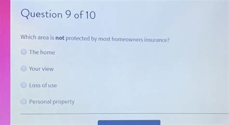Solved Question 9 Of 10 Which Area Is Not Protected By Most Chegg