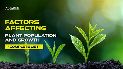 Factors Affecting Plant Population And Growth Complete List