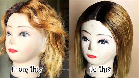 HOW TO MAKE YOUR OLD WIGS LOOK NEW HAIR REVAMP TUTORIAL YouTube