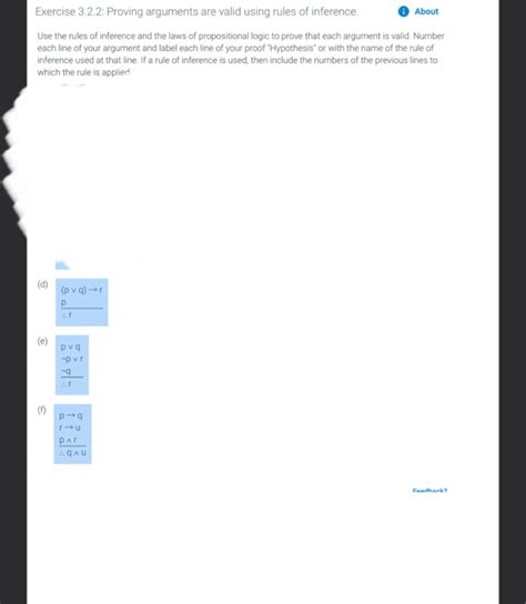 Solved Exercise 322 Proving Arguments Are Valid Using