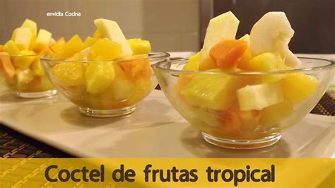 CÓmo Hacer CÓctel De Frutas Tropical Con VÍdeo Y Pdf