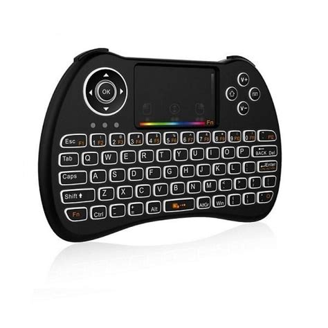 2 4g wireless mini touch keyboard with colorful backlight for raspberry