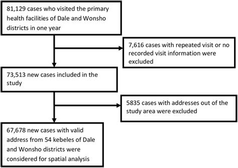 A Flow Chart Of Number Of Cases Included For The Spatial Analysis In