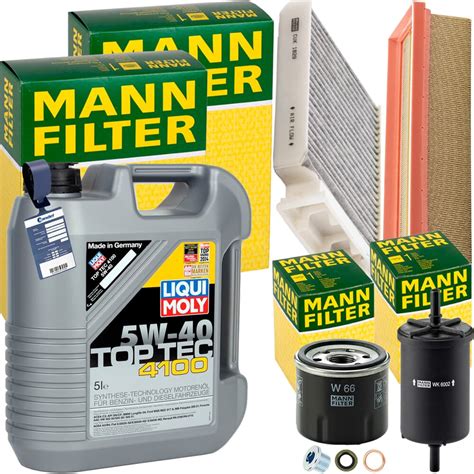 MANN INSPEKTIONSPAKET L LIQUI MOLY W ÖL passend für RENAULT CLIO DACIA