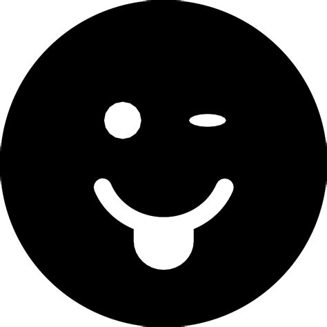 Winking Emoticon With Tongue Out Of Mouth And Square Face Shape Vector