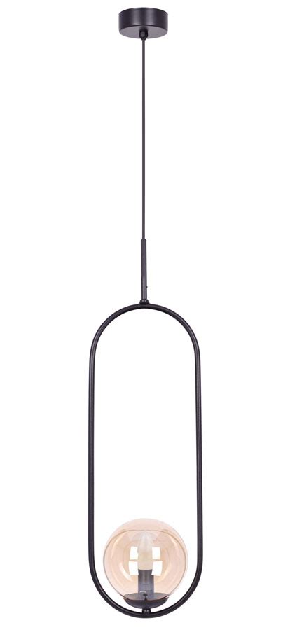 Lampa wisząca ze szklanym kloszem loftowa B918 Toria Edinos pl