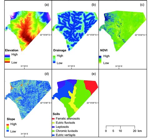Environmental Variables Used In The Maxent Model A Elevation B