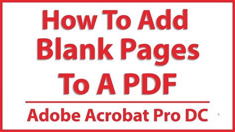How To Add Blank Pages To A PDF Using Adobe Acrobat Pro DC In Blank Page Adobe