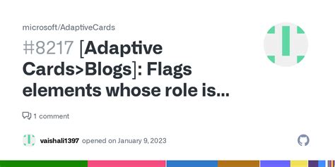 Adaptive Cards Blogs Flags Elements Whose Role Is None Or Presentation And Which Cause The