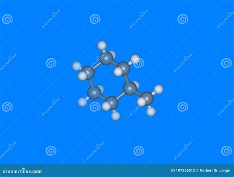 Methylcyclohexane Molecular Model Stock Illustration Illustration Of Research Structure