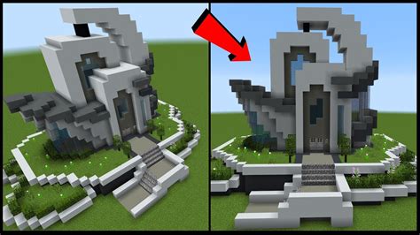 How To Build A Futuristic House In Minecraft Youtube