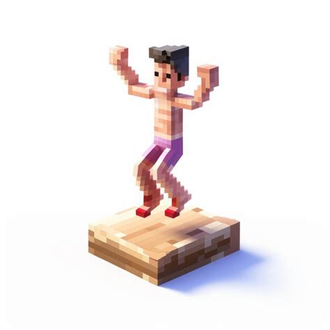 Minecraft Boy Jumping Zbrush Style Commission By Andre De Dienes