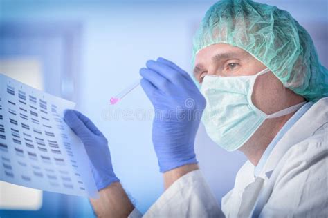 Scientist Analizing DNA Sequence Stock Image Image Of Gene Discovery 178531113