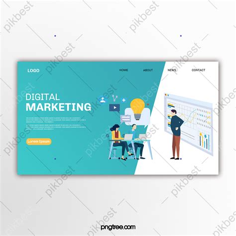 Gambar Templat Beranda Situs Web Desain Web Vektor Biru Psd Unduhan Gratis Pikbest