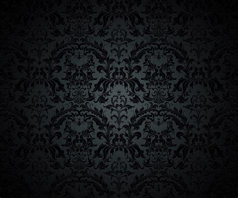 黒とグレーの花の壁紙、 レトロ、 パターン、 ベクトル、 暗い、 黒、 飾り、 ヴィンテージ、 テクスチャ、 背景、 グラデーション、 Hd
