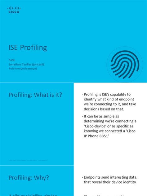 Troducing Ise Profiling Bthe Need For Profiling Pdf Domain Name System Networking