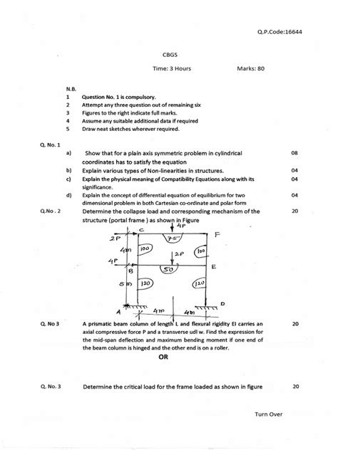 Mecivil Engg Structural Engg Subject Sem I Choice Base 59001