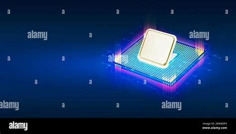 Ai Artificial Intelligence Concept Close Up Of Blank Microprocessor