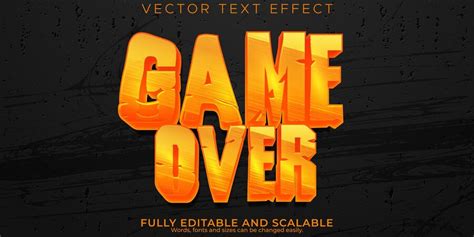 Premium Vector Game Over Text Effect Editable Cartoon And Comic Text