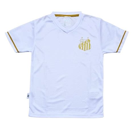 Camiseta Santos Infantil Premium Branca Oficial Cia Bebê