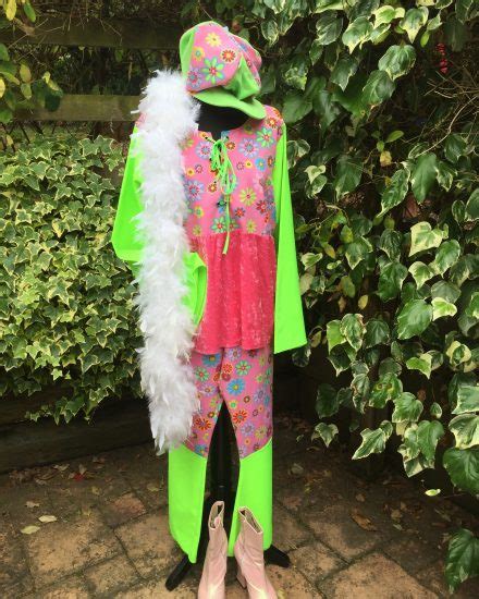 Masquerade Ladies Pink 1970s Flower Power Fancy Dress Costume Masquerade