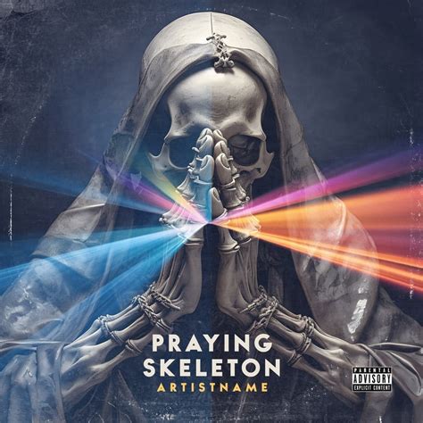 Praying Skeleton Premade Gangsta Rap Album Cover Art • Buycoverartwork