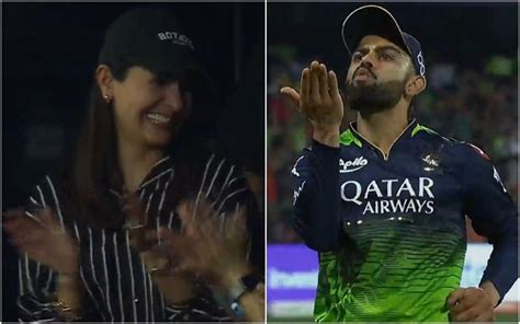Viral Virat Kohli Blows A Kiss To Wifey Anushka Sharma During The Ipl