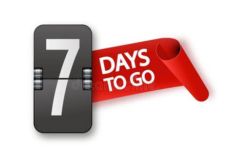 7 Days To Go Icon Set Countdown Of Days Remaining Offer Timer Sticker