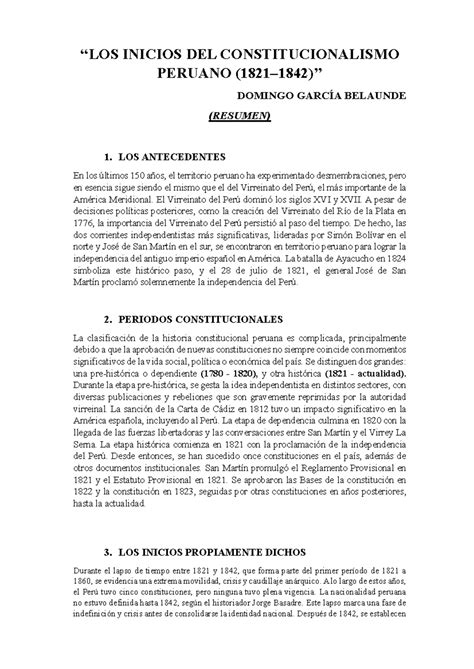 Inicio Del Constitucionalismo ‘‘los Inicios Del Constitucionalismo