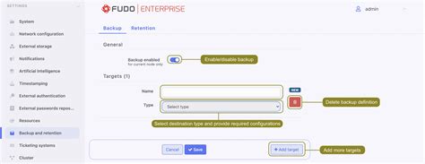 session data backup — fudo enterprise 5 4 system documentation