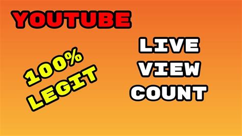 How To Find Your Live View Count On Youtube 100 Real Youtube