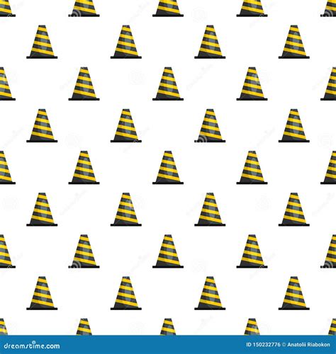 Striped Cone Pattern Seamless Vector Stock Vector Illustration Of