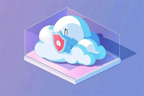 Flat 3d Isometric Cloud Computing Upload Protecting By Security Shield Premium Ai Generated Image