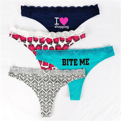 Oem Customize Fashion Print Cotton Sexy Lace Young Ladies Thongs G