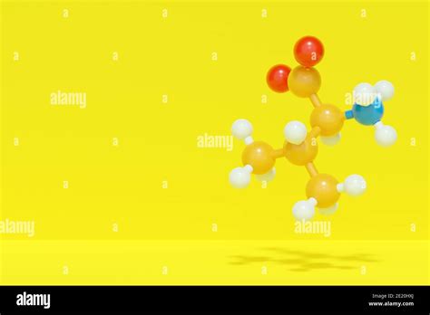 Valine L Valine Val V Amino Acid Molecule 3d Rendering Ball And