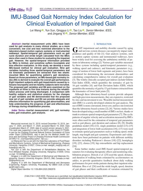 Imu Basedgaitnormalcyindexcalculationforclinicalevaluationof