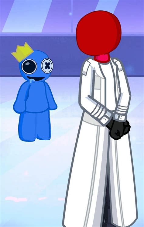Definitely Chibi Blue Is Gonna Do A Breakdance Infront Of Tall Red Xd R Rainbowfriends