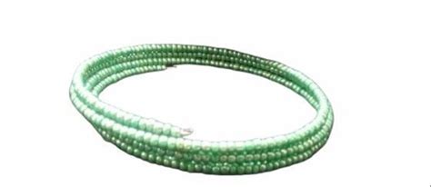 Green Seed Bead Memory Wire Bracelet Green Beaded Bracelet Etsy