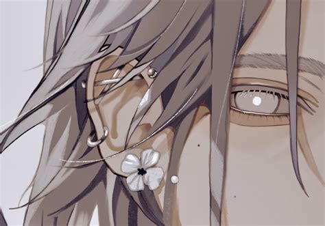 Safebooru Ambiguous Gender Bright Pupils Close Up Cognacbear Ear