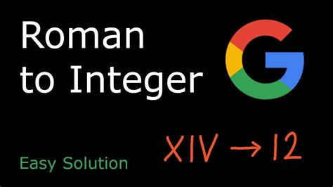 Roman To Integer Leetcode 13 Python Youtube