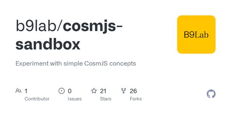GitHub B9lab Cosmjs Sandbox Experiment With Simple CosmJS Concepts