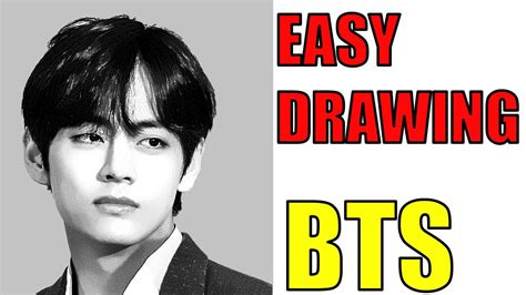 How To Draw Bts V Bts Drawing Kim Taehyung Easydrawing Youtube
