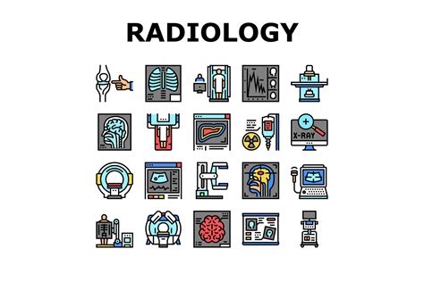 Radiology Equipment Collection Icons Set Graphic By Stockvectorwin
